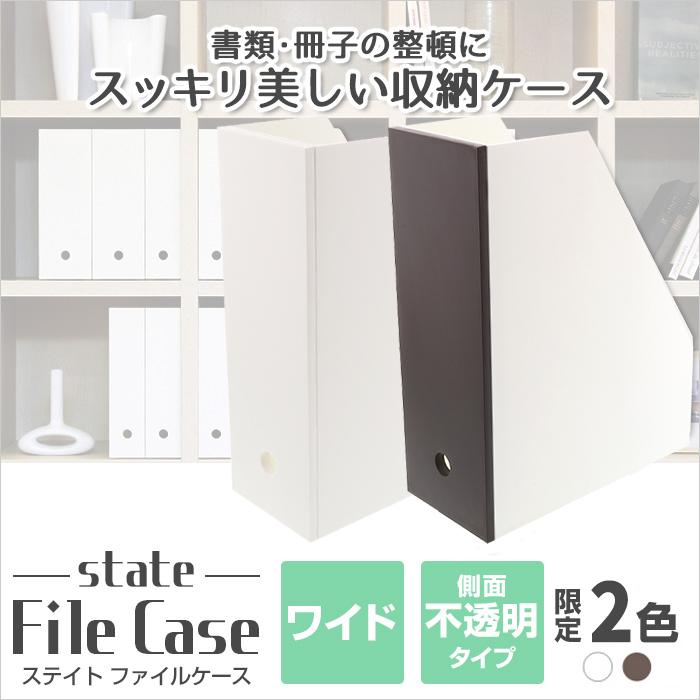 JEJアステージ 限定カラー ステイト ファイルケースワイド ステーショナリー ファイル収納 日本製 中が透けない 収納ケース 冊子 書類 収納 シンプル おしゃれ デスク周り ...
