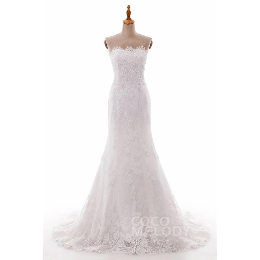 クリーニング済 COCOMELODY ウェディングドレスCWLD5086 9号 レース ハートネック アイボリー マーメイド : weding002 : ピュアライフアルファ - 通販 ...