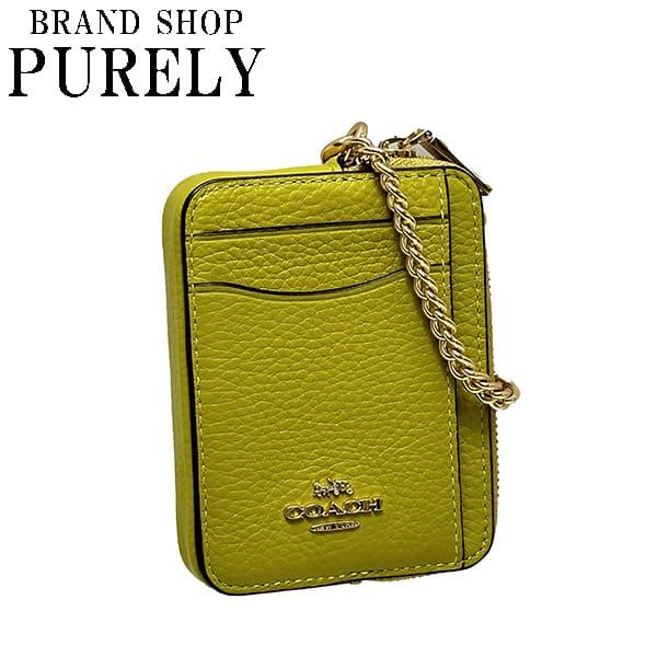 コーチ 財布 レディース COACH コインケース ペブルド レザー ジップ カード ケース 6303 IMVFM シャトリューズ 送料無料 ...
