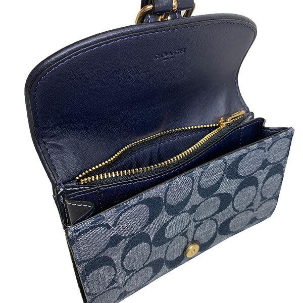 COACH コーチ 財布 レディース 折り財布 シグネチャー シャンブレー クリオ ウォレット C8308 IMDEI デニムマルチ 送料無料 ...