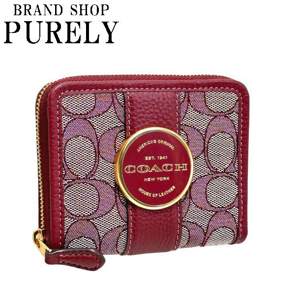 COACH 国内発送 コーチ 財布 レディース 折り財布 ロニー シグネチャー ジャガード ジップ アラウンド ウォレット C8323 ...