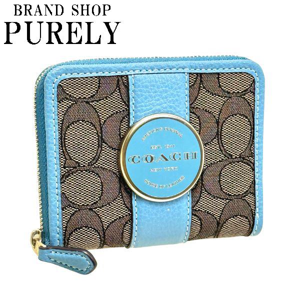 COACH 国内発送 コーチ 財布 レディース 折り財布 ロニー シグネチャー ジャガード ジップ アラウンド ウォレット C8323 ...