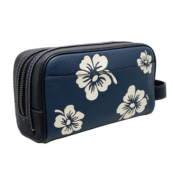 COACH（コーチ） 国内発送 ポーチ メンズ セカンドバッグ アロハ プリント スモール トラベルキット C9975 QBUCU デニム×クリーム 送料無料 : PURELY SHOP ...