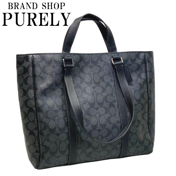 COACH コーチ バッグ メンズ トートバッグ シグネチャー ハドソン ダブル ハンドル トート CB849 QBMI5 チャコール× ...