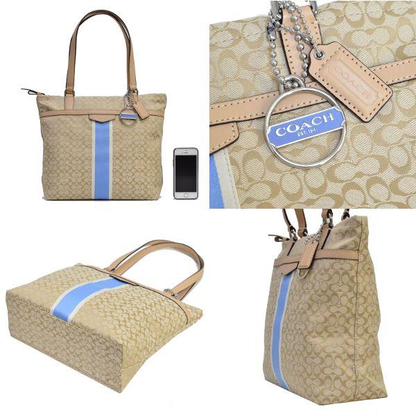 COACH コーチ バッグ レディース シグネチャー ストライプ 6CM トート 27008-SVCAO SS 送料無料 : PURELY ...