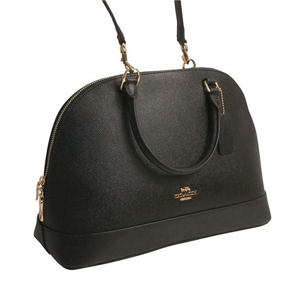 COACH 国内発送 コーチ バッグ レディース ハンドバッグ 2WAY クロスグレイン レザー シエラ サッチェル F27590 IMBLK ...