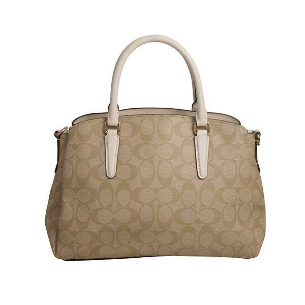 コーチ バッグ レディース COACH トートバッグ シグネチャー セージ キャリーオール F29683 IMDQC ライトカーキ×チョーク ...