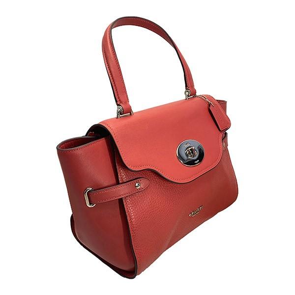 COACH コーチ バッグ レディース ハンドバッグ レザー ラージ フラップ キャリーオール F39020 SVN4N ウォッシュドレッド ...