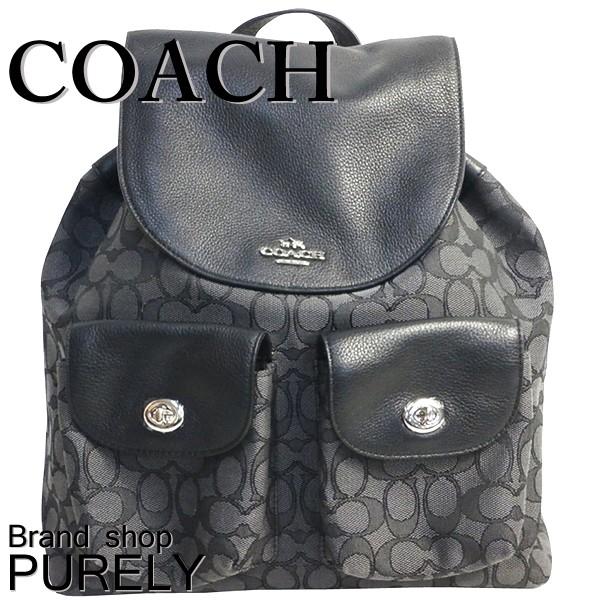 COACH コーチ バック リュック・デイパック レディース シグネチャー ベル F54795 SVDK6 ブラックスモーク×ブラック 送料 ...