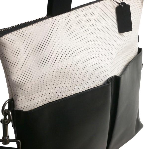 コーチ COACH バッグ メンズ 2WAY パーフォレイテッド レザー フォルド オーバー トート バッグ F57569 HABK チョーク ...
