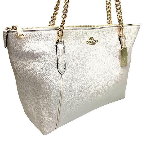 COACH 国内発送 コーチ バッグ レディース トートバッグ ペブルド レザー AVA チェーン トート F87775 IMCHK チョーク ...