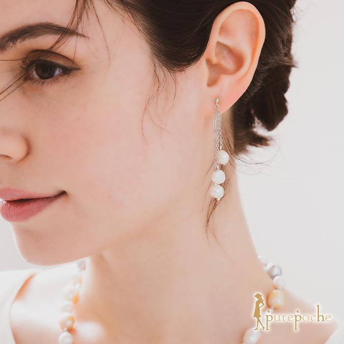 ノンホールピアス ピアス お揃い 透明樹脂 フック チェーン 揺れる :02e-2c010-y22:purepoche - 通販 - Yahoo!ショッピング