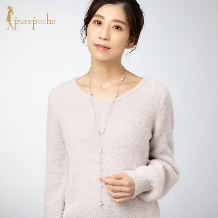 ネックレス ロング ステーション Y字 母の日 プレゼント : purepoche - 通販 - Yahoo!ショッピング