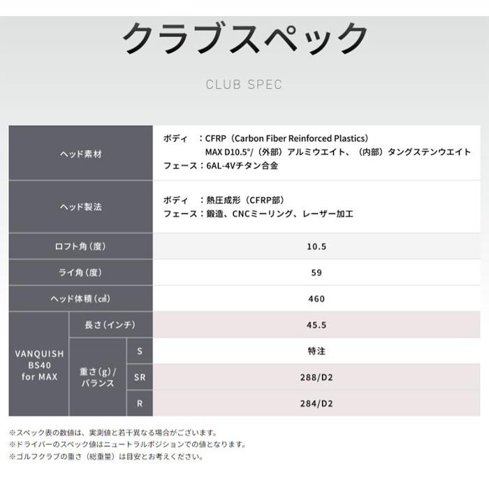 ブリヂストンゴルフ B3MAX D ドライバー VANQUISH BS40 シャフト カーボンシャフト 2024年モデル ...