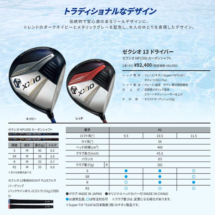 ダンロップ ゼクシオ 13 ネイビーカラー 10本セット(1W、5W、5H、6I-9I、PW、AW、SW) MP1300 カーボンシャフト[Dunlop XXIO13][ゼクシオ サーティーン ...