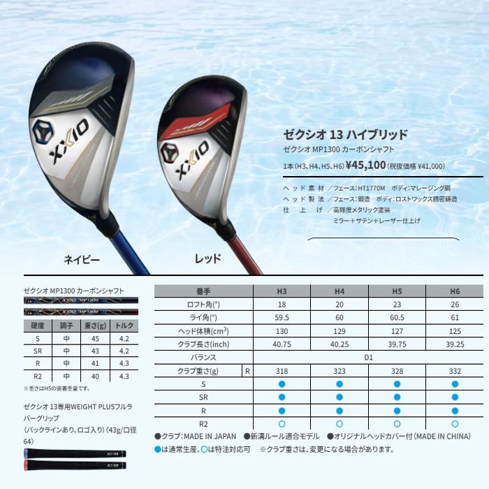 ダンロップ ゼクシオ 13 ネイビーカラー 10本セット(1W、5W、5H、6I-9I、PW、AW、SW) MP1300 カーボンシャフト[Dunlop XXIO13][ゼクシオ サーティーン ...