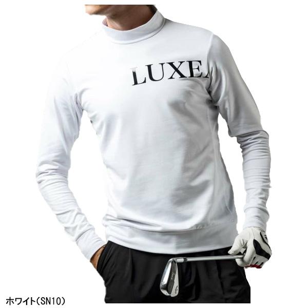 LUXE AKM PLUS リュクスエイケイエムプラス ゴルフ 長袖 光沢ロゴモックネックシャツ Tシャツ メンズ LAT-23017 ゴルフ ...