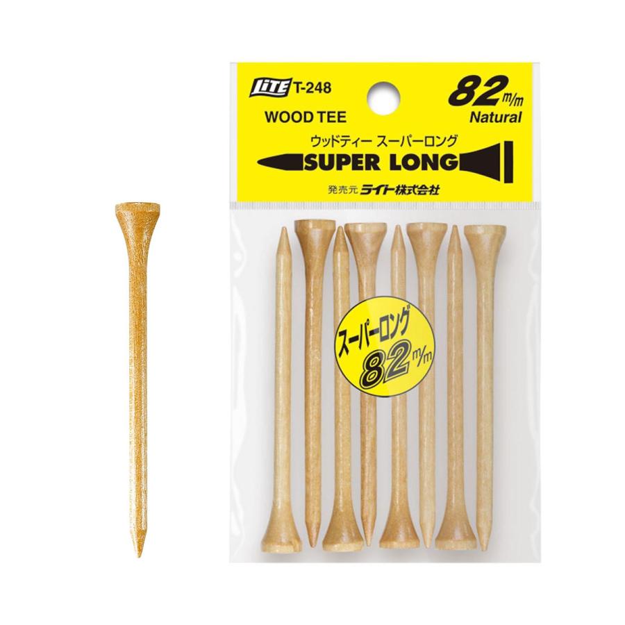 ライト ゴルフ ウッドティー82 ニス塗 T-248 木製 ロングティー スーパーロング : ゴルフ プレスト - 通販 - Yahoo!ショッピング