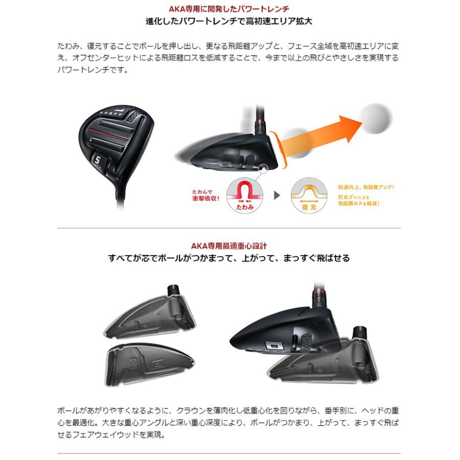 オノフ フェアウェイウッド AKA ARMS 2024年モデル MP-524F カーボンシャフト[ONOFF][赤シリーズ 標準シャフト ...