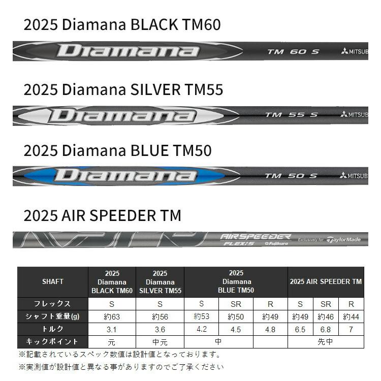 【カスタムオーダー】テーラーメイド Qi35 ドライバー Diamana（BLACK TM60・SILVER TM55・BLUE TM50)／AIR SPEEDER TM シャフト【 Ti ...