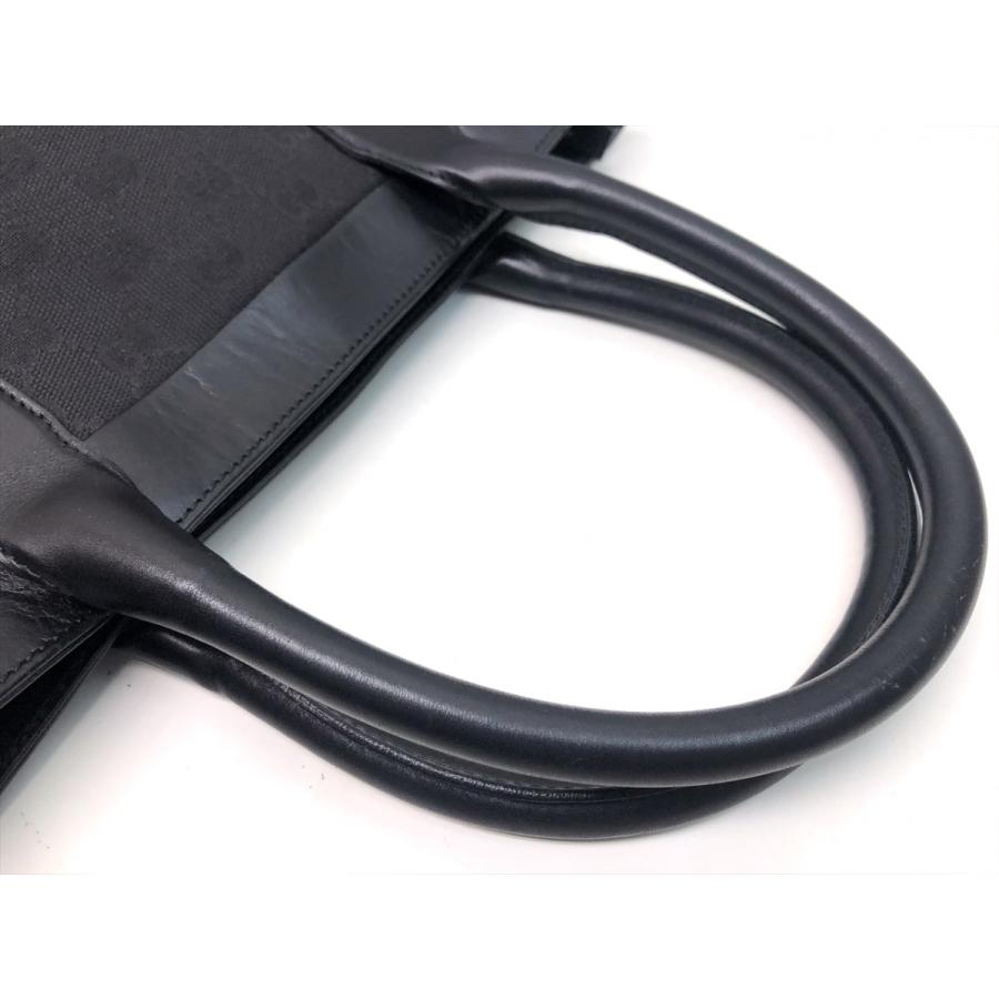 GUCCI グッチ GGキャンバス トートバッグハンドバッグ 小さめ 黒 GUCCI グッチ GGキャンバス トートバッグハンドバッグ 小さめ 黒