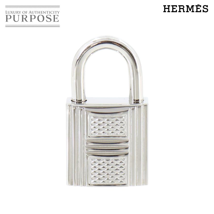 未使用 展示品 エルメス HERMES ギロッシュ カデナ 鍵 セット 南京錠 シルバー ロック Cadena Lock 90226419 : ...