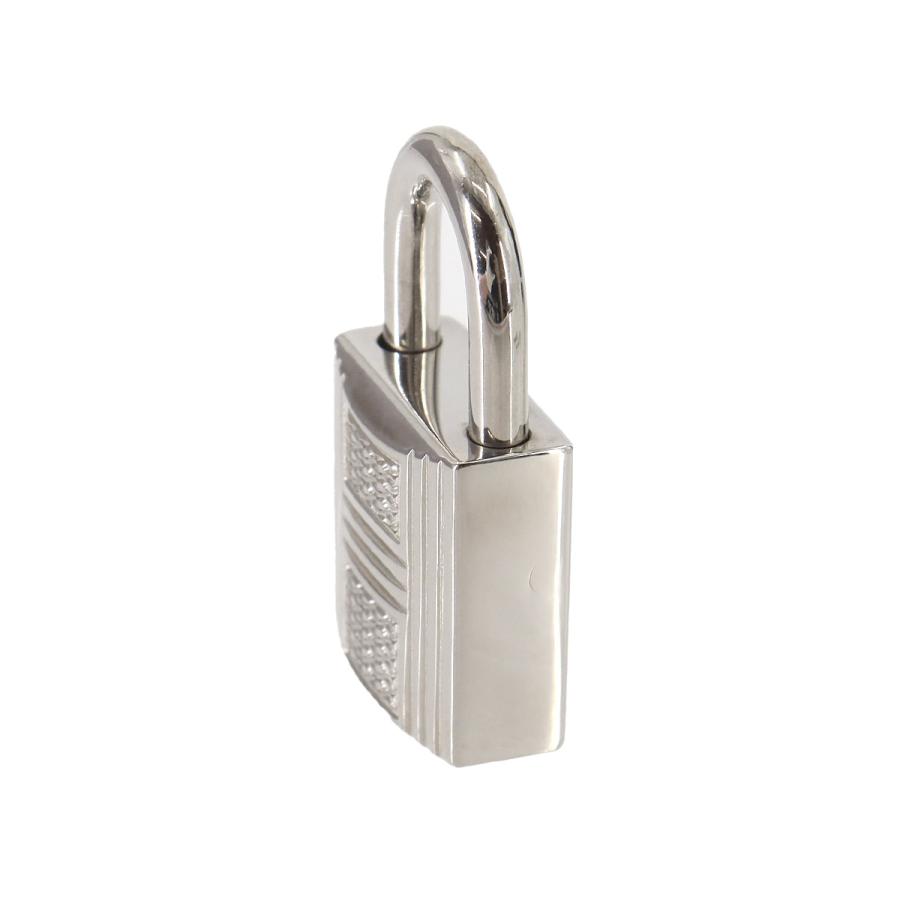 未使用 展示品 エルメス HERMES ギロッシュ カデナ 鍵 セット 南京錠 シルバー ロック Cadena Lock 90226419 : ...