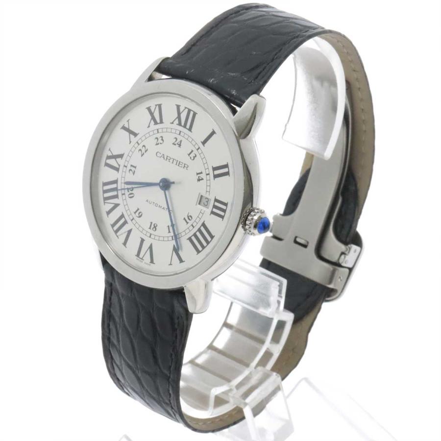 Cartier カルティエ ロンドソロXL W6701010 メンズ 腕時計 デイト シルバー 自動巻き ウォッチ Ronde Solo ...