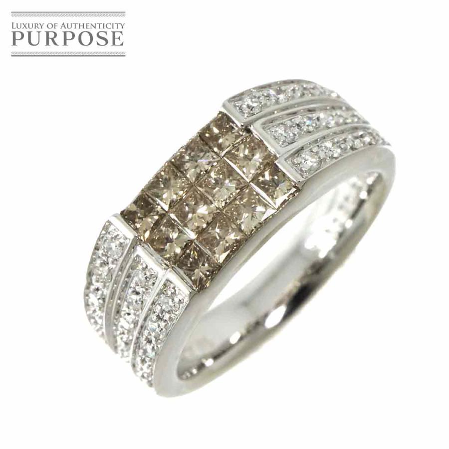 リング 14号 笠原真寿美 ダイヤ 1.00/0.25ct K18 WG ホワイトゴールド 750 指輪 作家物 Diamond Ring【中古】 90240472 : 90240472 ...