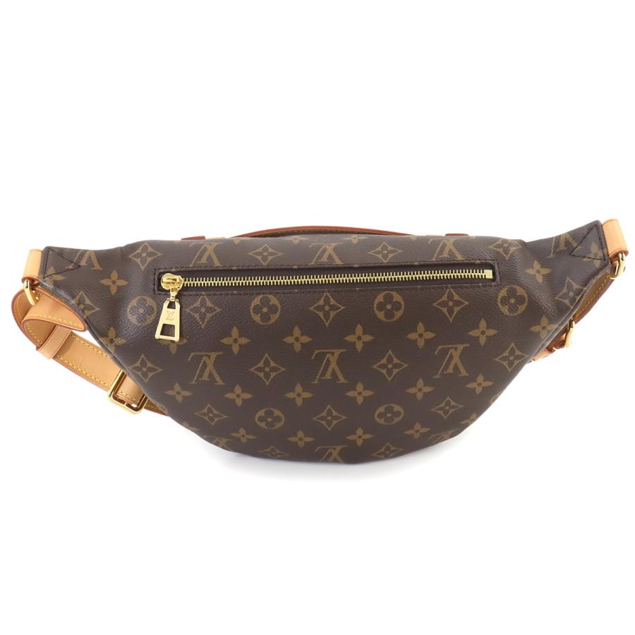 LOUIS VUITTON 新品同様 ルイ ヴィトン モノグラム バムバッグ ボディ バッグ ブラウン M43644 RFID ゴールド 金具 ...