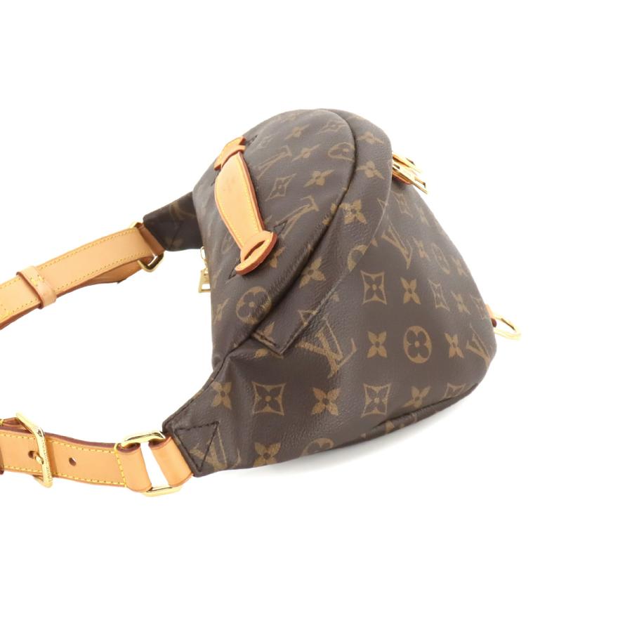 LOUIS VUITTON 新品同様 ルイ ヴィトン モノグラム バムバッグ ボディ バッグ ブラウン M43644 RFID ゴールド 金具 ...