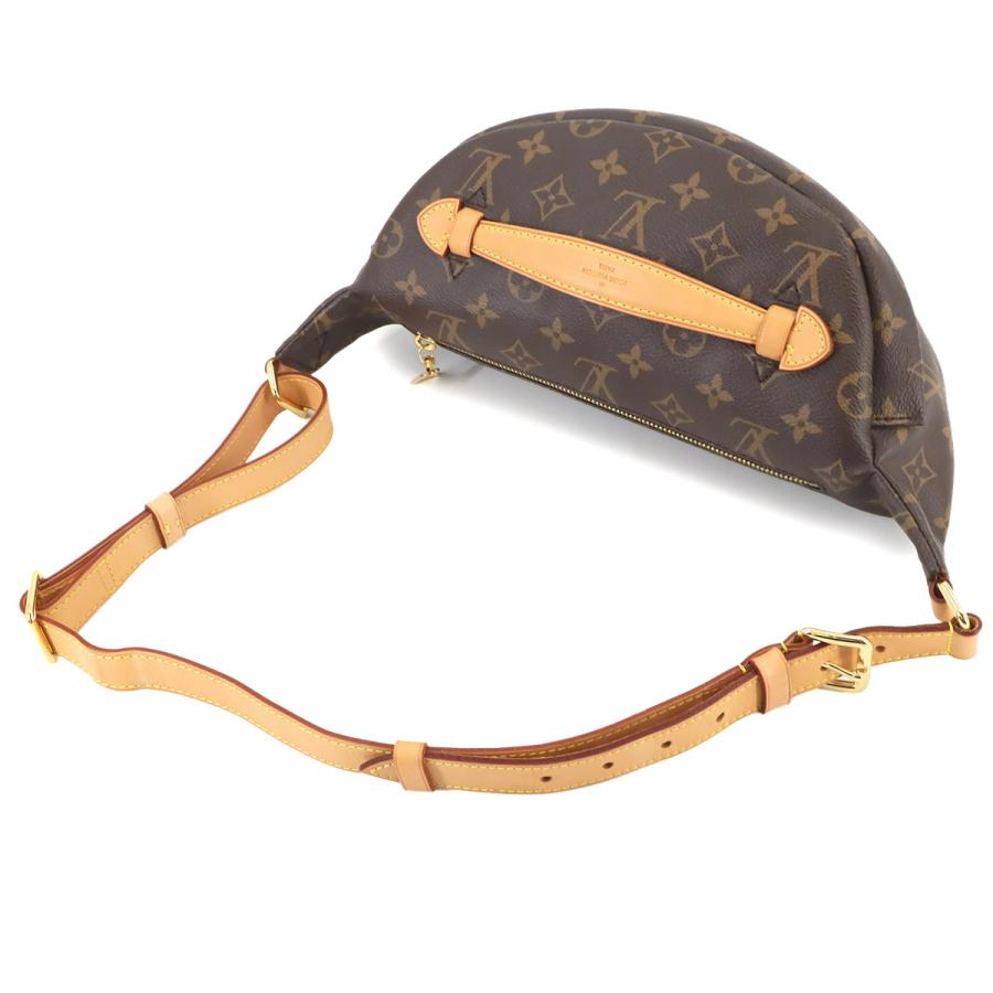 LOUIS VUITTON 新品同様 ルイ ヴィトン モノグラム バムバッグ ボディ バッグ ブラウン M43644 RFID ゴールド 金具 ...