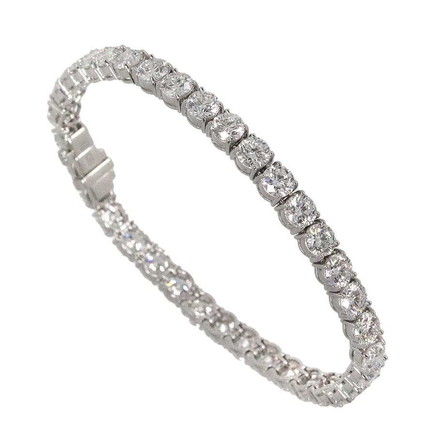ハリー・ウィンストン ハリーウィンストン HW ダイヤ 14.62ct ブレスレット 17cm ラウンドカット テニス Pt プラチナ Bracelet【証明書付き】 90246987 ...