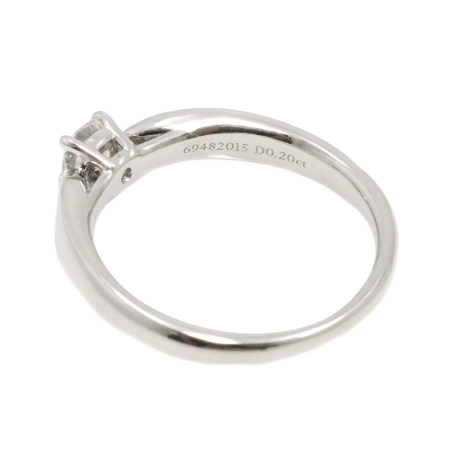 TIFFANY&Co. ティファニー ハーモニー ダイヤ 0.20ct H/VS1/3EX 6.5号 リング Pt プラチナ 指輪 Diamond Ring【鑑定書付き】 90247470 ...