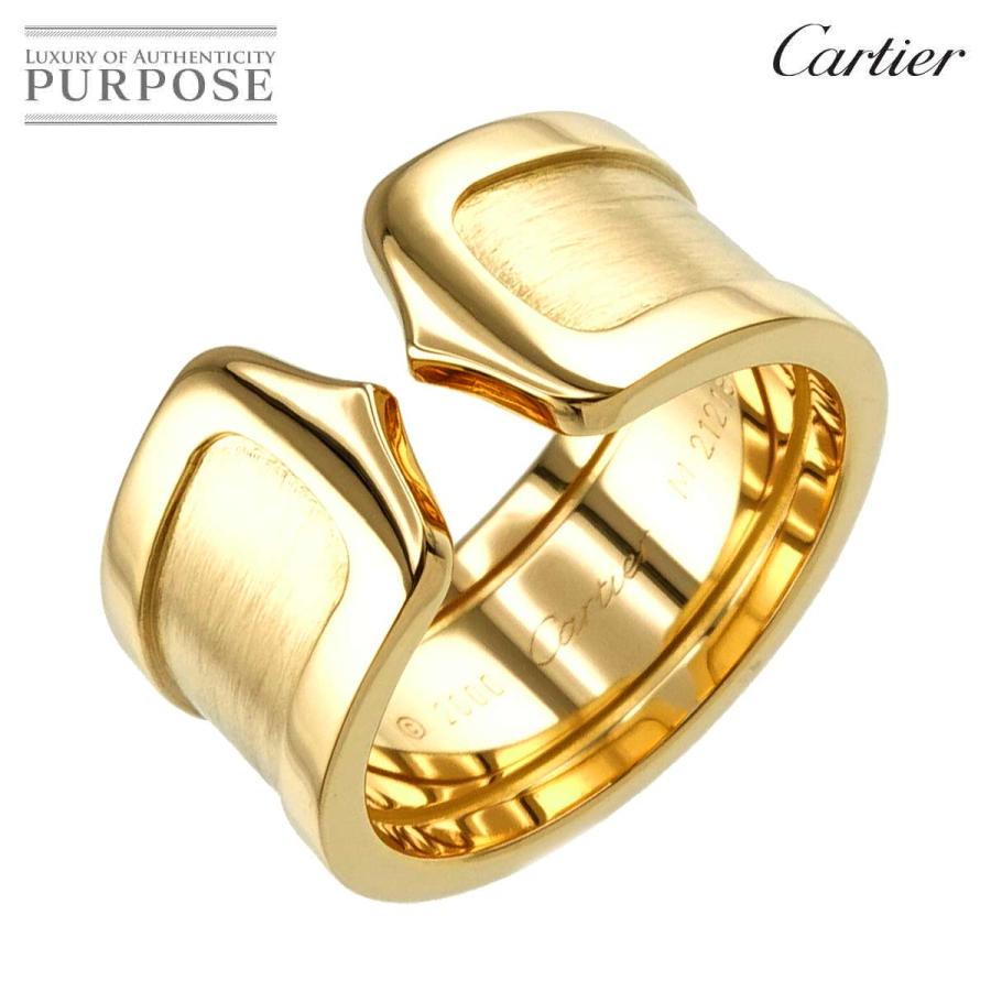 カルティエ Cartier C2 LM #54 リング K18 YG イエローゴールド 750 2C 指輪 Logo Ring ...
