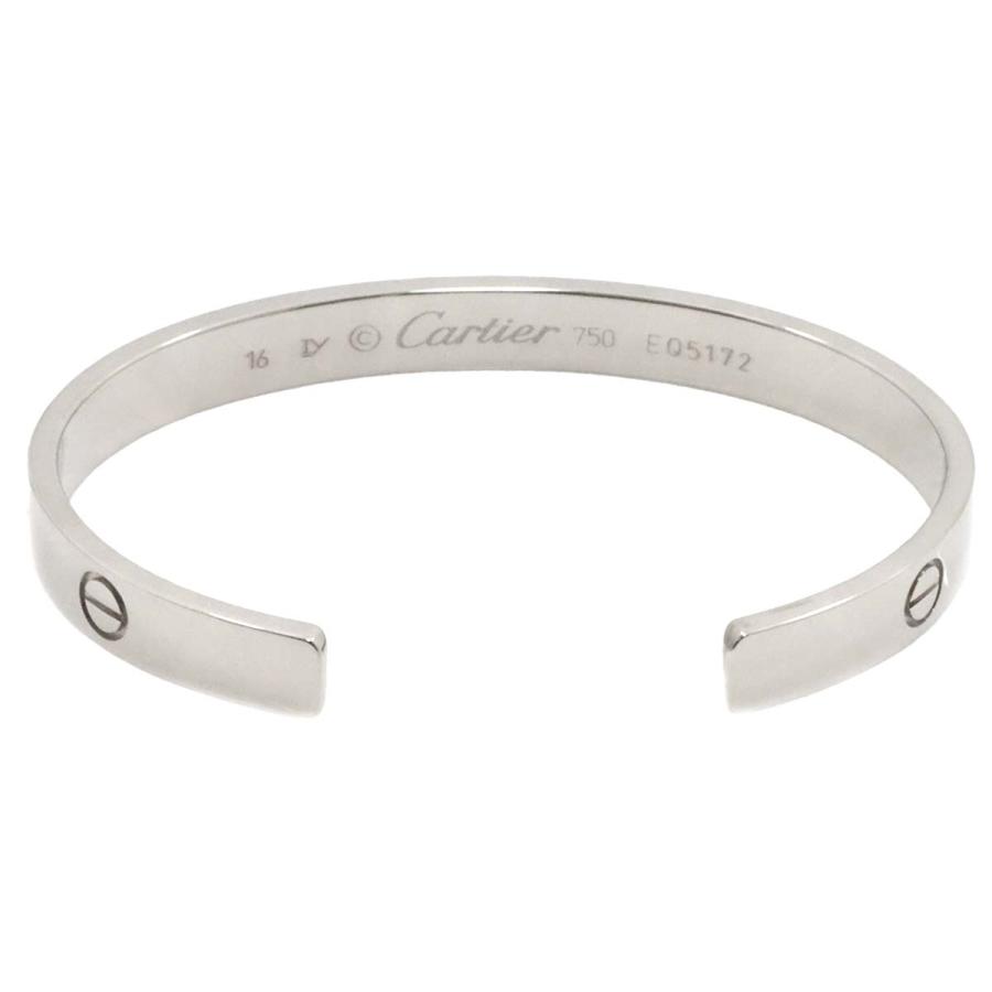 カルティエ Cartier ラブ ブレス #16 オープン K18 WG ホワイトゴールド 750 ブレスレット バングル Love Bracelet 90249602 : 90249602 ...