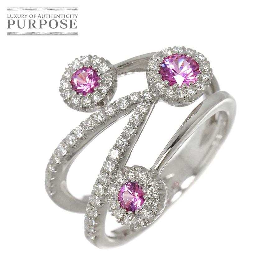 リング 12号 サファイヤ 0.52ct ダイヤ 0.47ct K18 WG ホワイトゴールド 750 指輪 【鑑別書付き】 Sapphire Ring 90254901 : PURPOSE ...