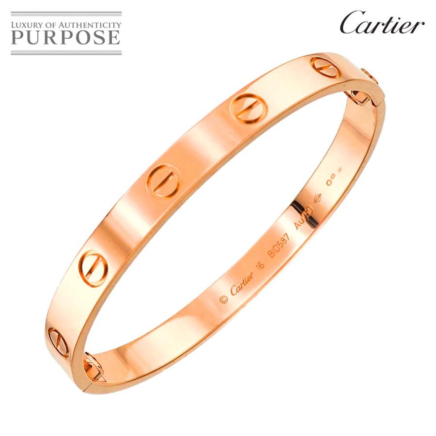 Cartier カルティエ ラブ ブレス #16 K18 PG ピンクゴールド 750 ブレスレット バングル Love Bracelet 90257717 : PURPOSEパーパス・ヤフー ...