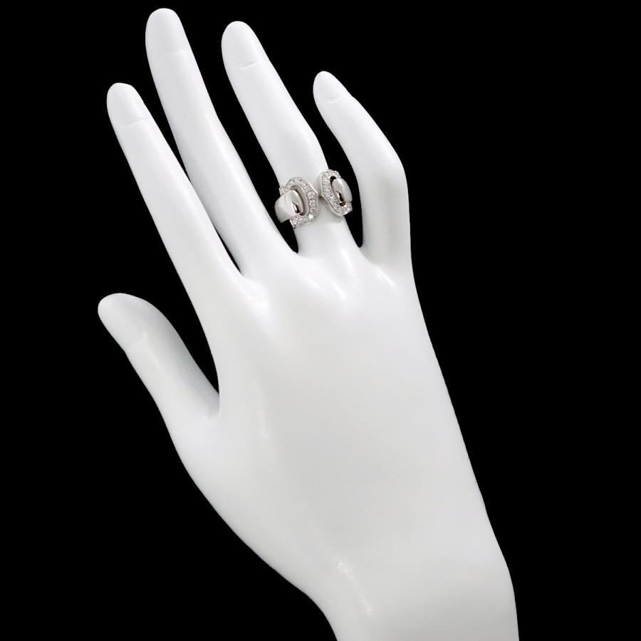 カルティエ Cartier ブークルセ #49 リング ダイヤ K18 WG ホワイトゴールド 750 指輪 2C Diamond Ring ...