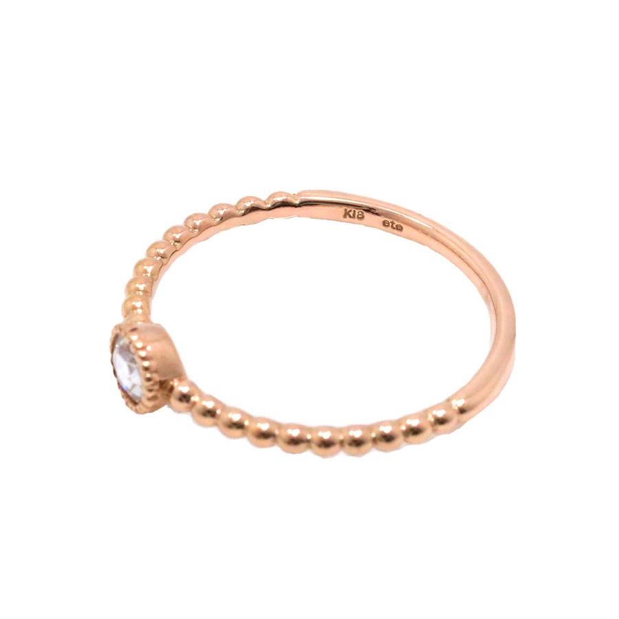 エテ ete 9号 リング ダイヤ 0.10ct K18 PG ピンクゴールド 750 指輪 Diamond Ring 90262245 : 90262245 : PURPOSEパーパス ...