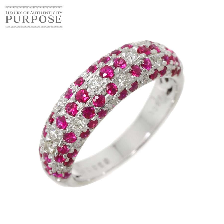 リング 12号 ルビー 0.89ct ダイヤ 0.23ct K18 WG ホワイトゴールド 750 指輪 Ruby Ring 90262690 : 90262690 : PURPOSEパーパス ...