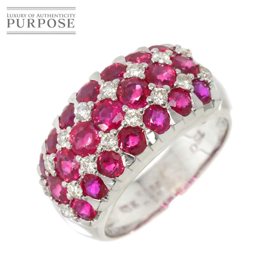 リング 10号 ルビー 3.25ct ダイヤ 0.37ct K18 WG ホワイトゴールド 750 指輪 Ruby Ring 90262756 : 90262756 : PURPOSEパーパス ...