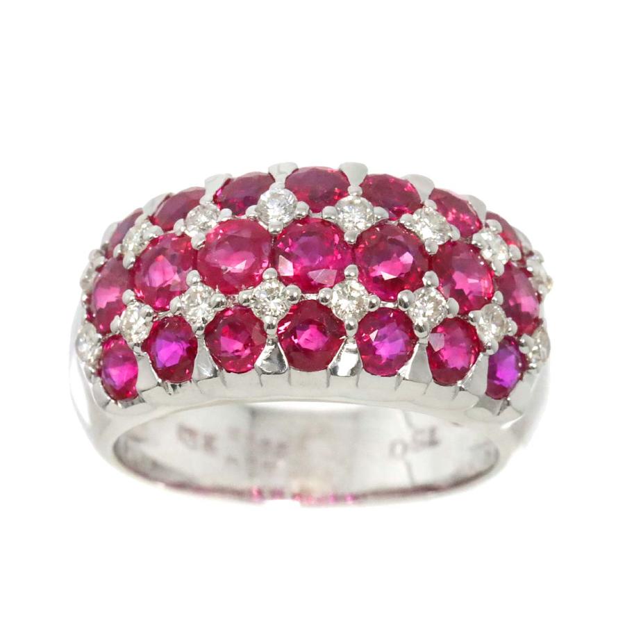リング 10号 ルビー 3.25ct ダイヤ 0.37ct K18 WG ホワイトゴールド 750 指輪 Ruby Ring 90262756 : 90262756 : PURPOSEパーパス ...