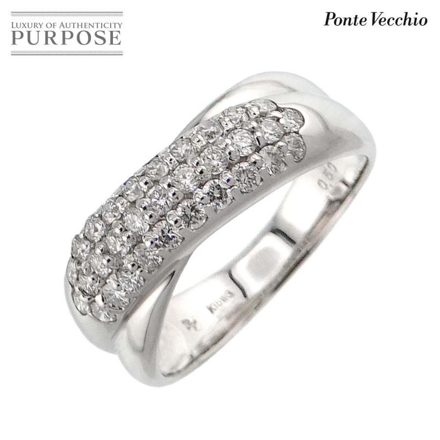 ポンテヴェキオ Ponte Vecchio 13号 リング ダイヤ 0.50ct K18 WG 750 指輪 Diamond Ring【証明書付き】 90263028 : 90263028 ...