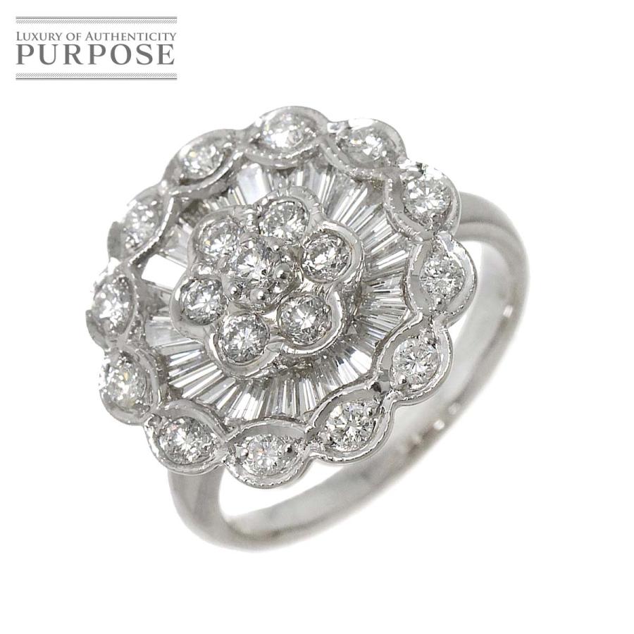 リング 11.5号 ダイヤ 1.28ct K18 WG ホワイトゴールド 750 指輪 花 Diamond Ring 90263038 : 90263038 : PURPOSEパーパス・ヤフー ...