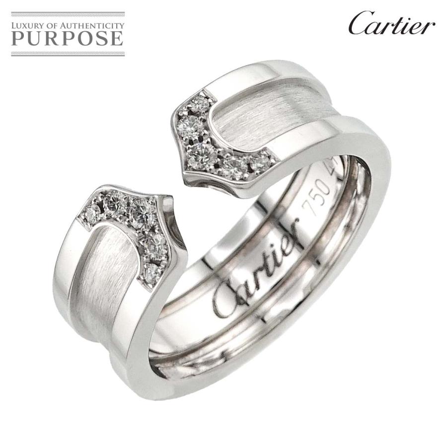 カルティエ Cartier C2 #49 リング ダイヤ K18 WG ホワイトゴールド 750 指輪 2C Diamond Ring ...