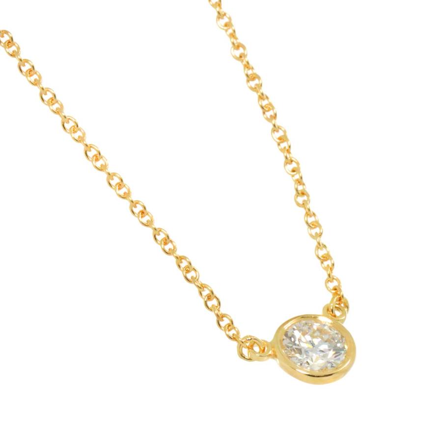 TIFFANY&Co. ティファニー TIFFANY&CO. バイザヤード ダイヤ 0.29ct F/VS2/3EX ネックレス 40cm K18 YG 750 By The Yard ...