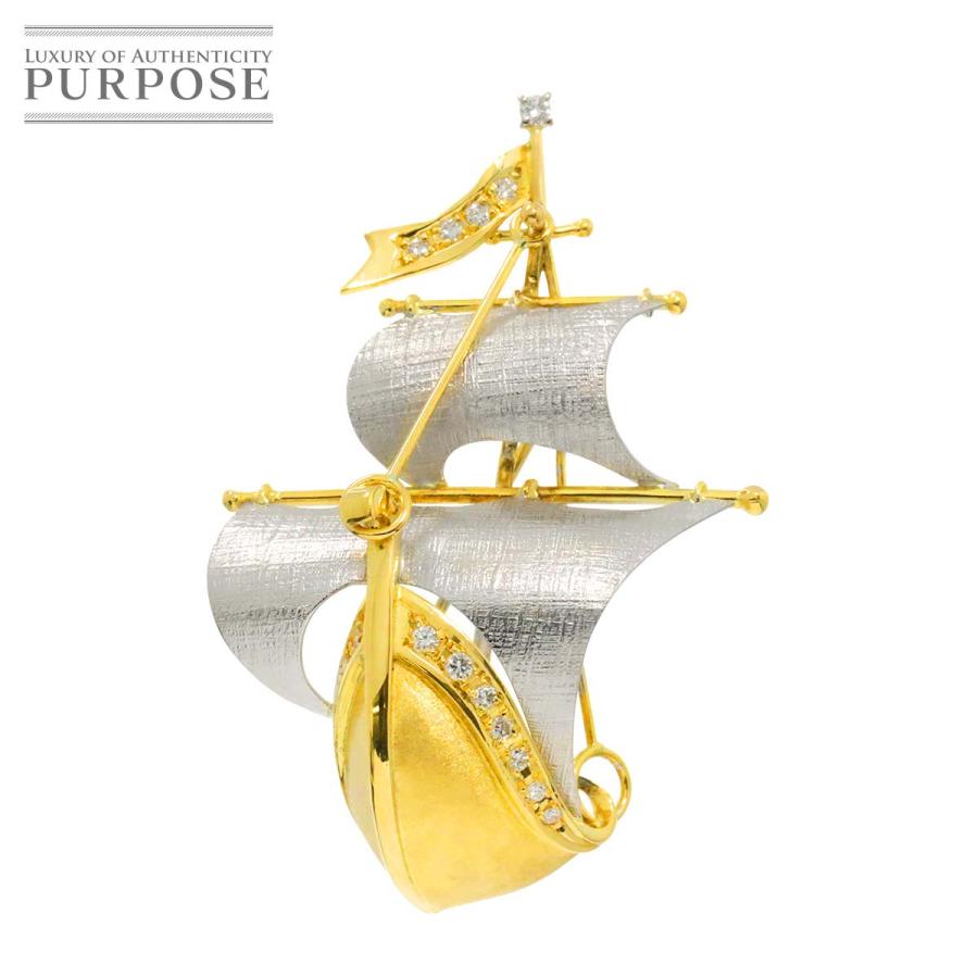 ダイヤ 0.20ct ブローチ K18 YG Pt イエローゴールド 750 プラチナ Diamond Brooch 90264685 : PURPOSEパーパス・ヤフー店 - 通販 ...