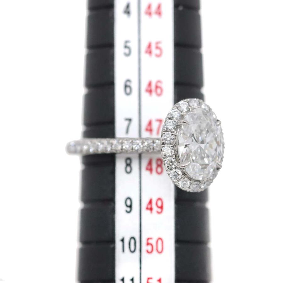 ハリー・ウィンストン ハリーウィンストン HARRY WINSTON オーバルシェイプ マイクロパヴェ ダイヤ 1.01ct E/VVS2 7.5号 リング Pt 指輪 証明書 鑑定書 ...