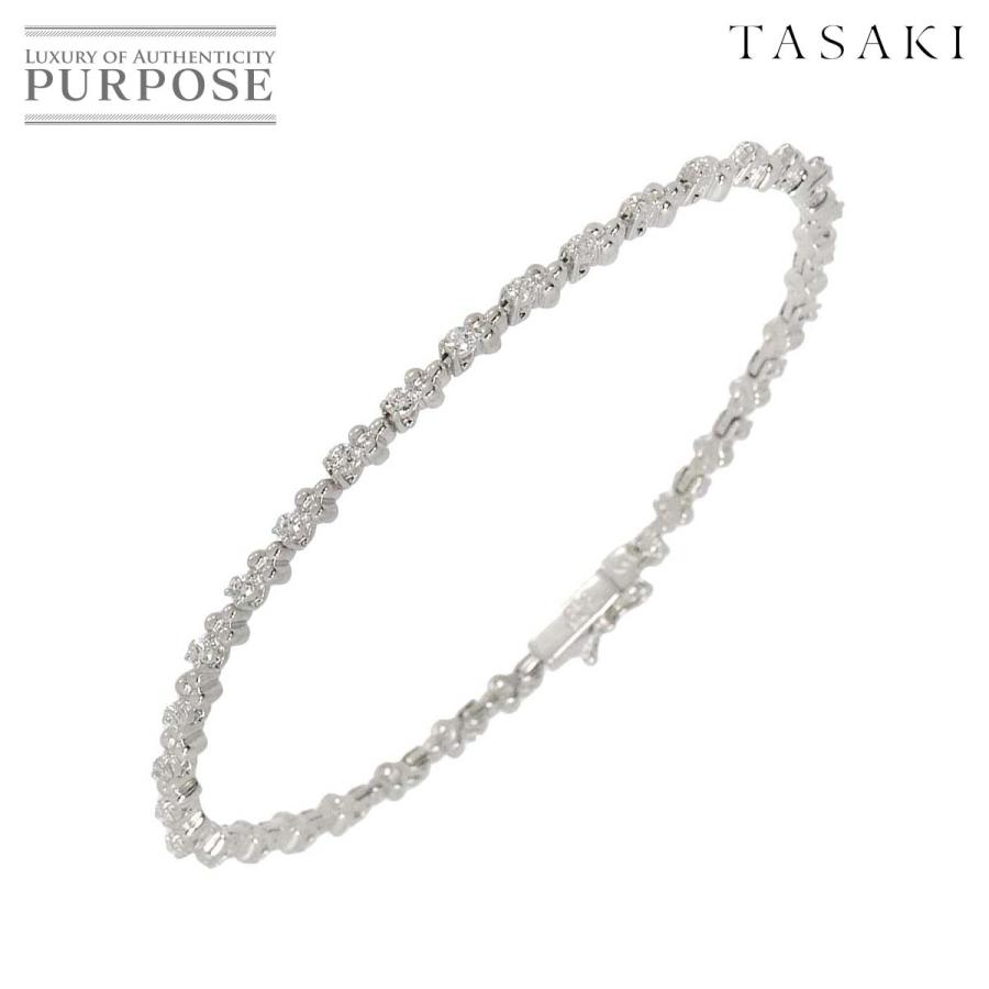 TASAKI タサキ ダイヤ 0.85ct ブレスレット 17.5cm K18 WG ホワイトゴールド 750 田崎真珠 Diamond Bracelet 90267737 : PURPOSE ...